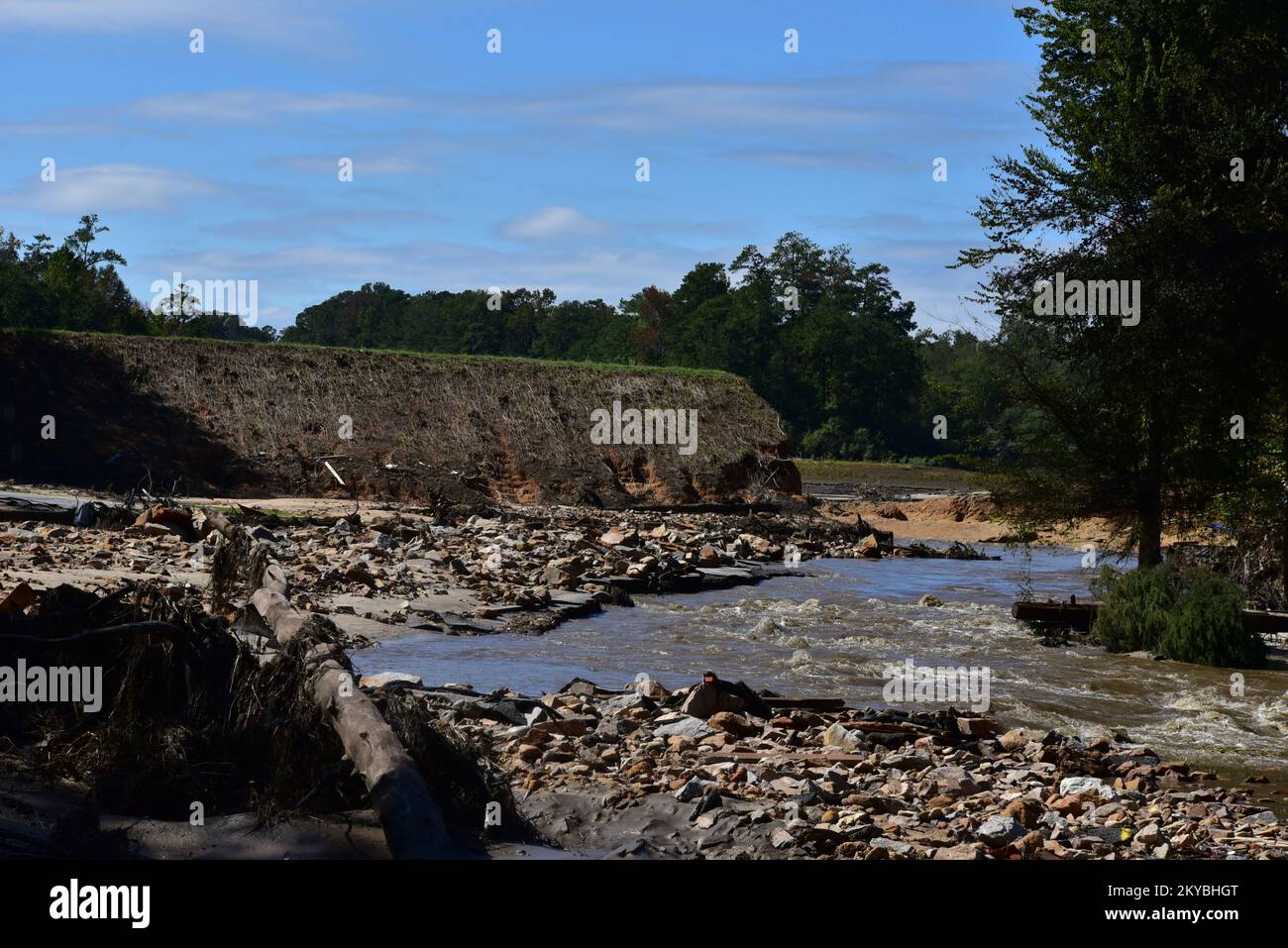 Breeched Earthen Dam. South Carolina Severe Storms and Flooding ...