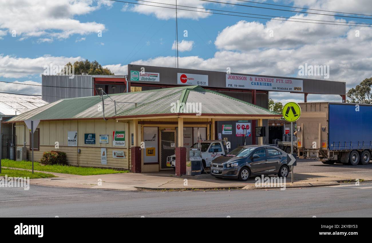 Small old petrol station in hi-res stock photography and images - Alamy