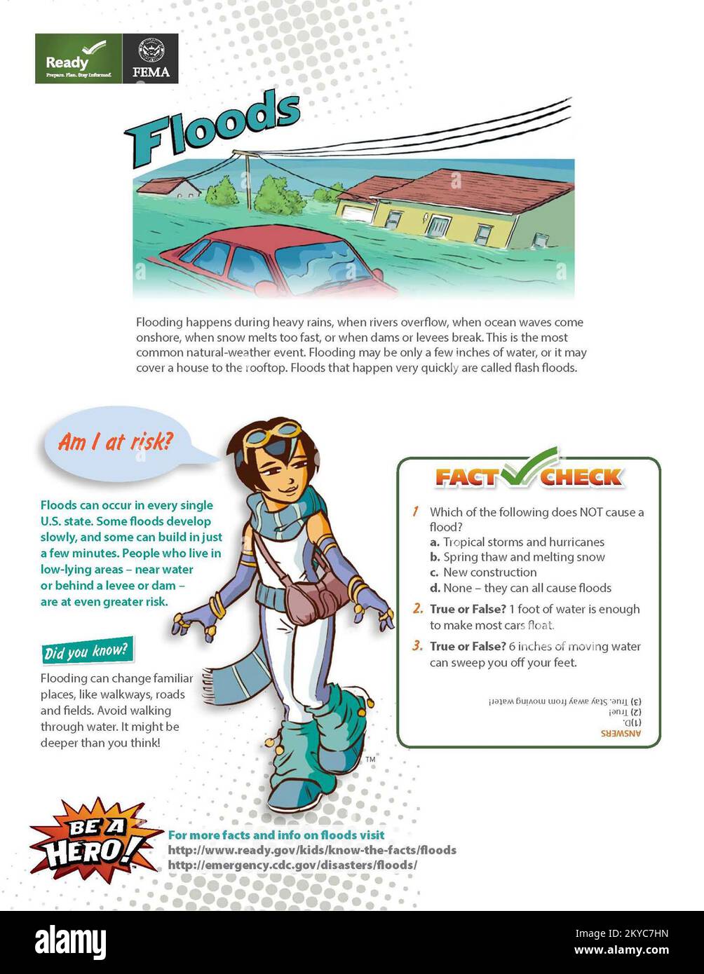Graphic: Kids Flooding Facts. This graphic is part of the Flood Safety ...