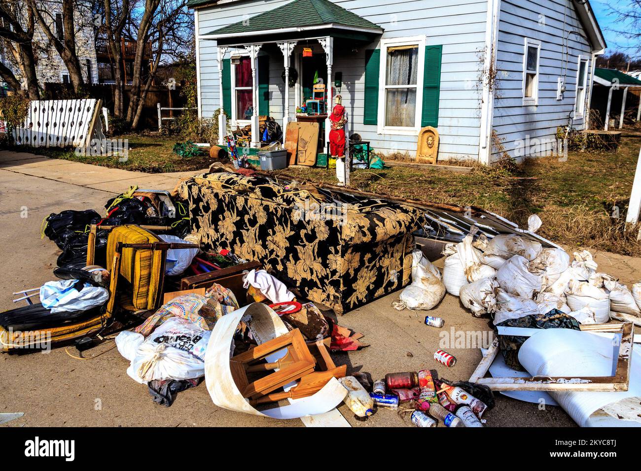 Debris Along Pacific, Missouri Roads. Missouri Severe Storms, Tornadoes ...