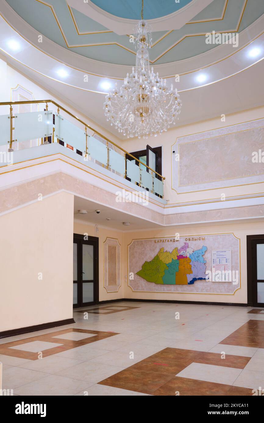 Interior view of the front entrance lobby. At the Local History Museum ...