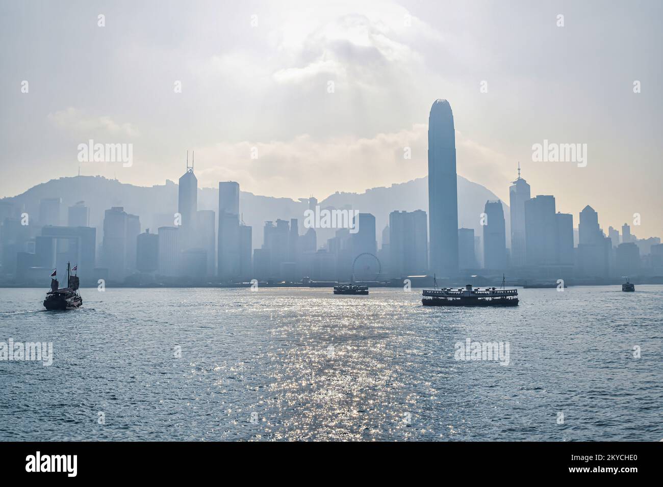 Hong Kong harbour view Stock Photo - Alamy