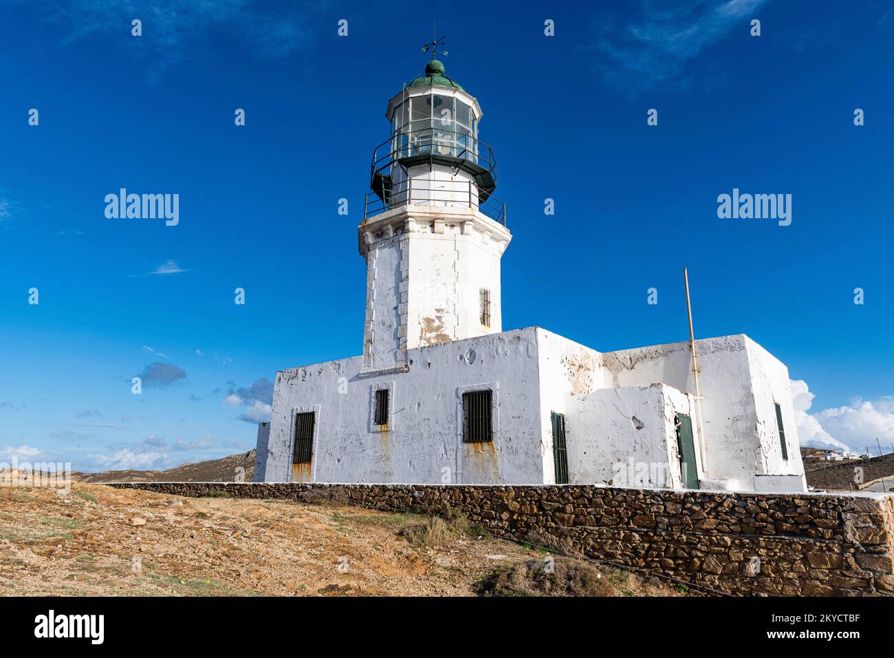 Mykonos lighthouse hi-res stock photography and images - Alamy