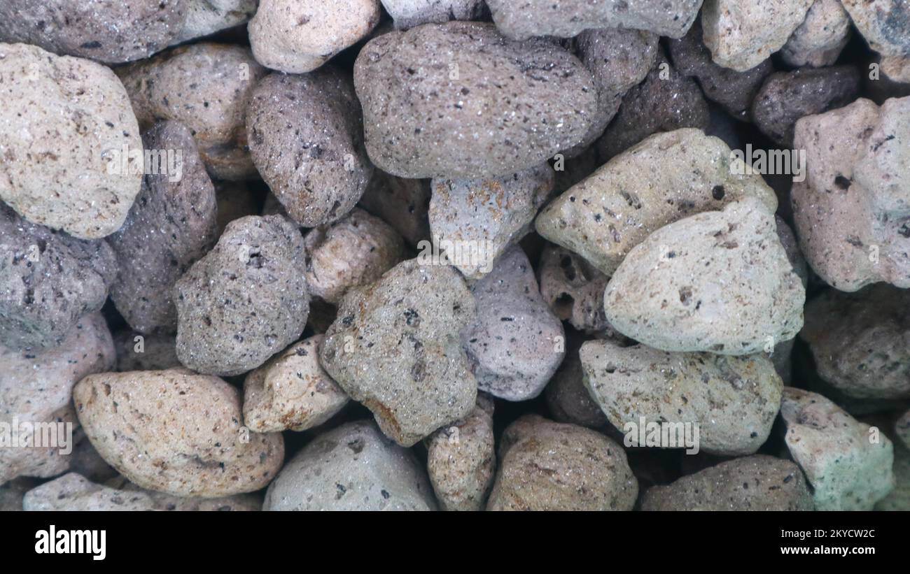 Detailed surface texture of piles of pumice as background Stock Photo ...