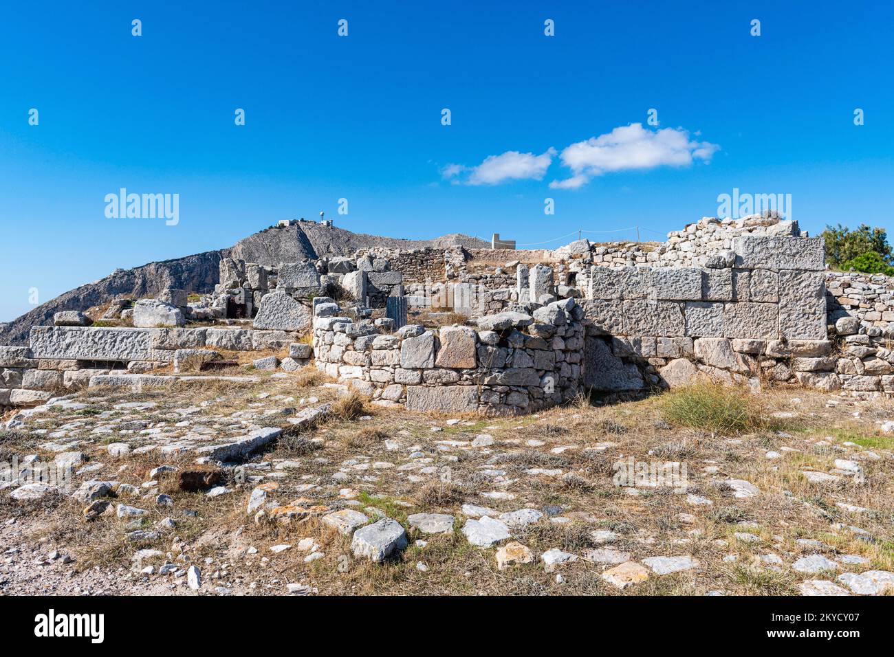 Ruins of ancient Thera, Santorini, Greece Stock Photo - Alamy