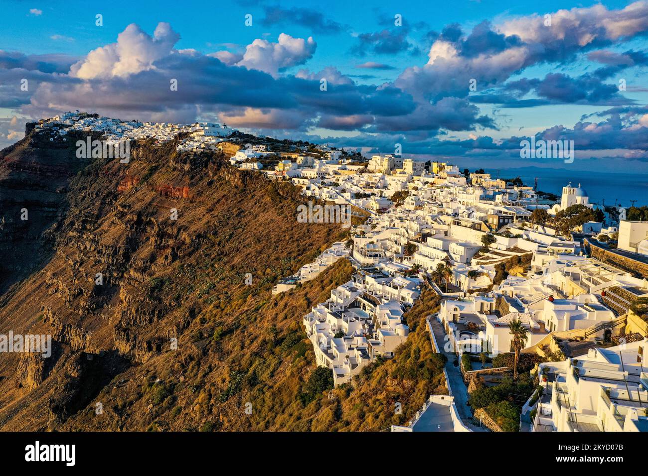 Aerial fira sunset santorini hi-res stock photography and images - Alamy