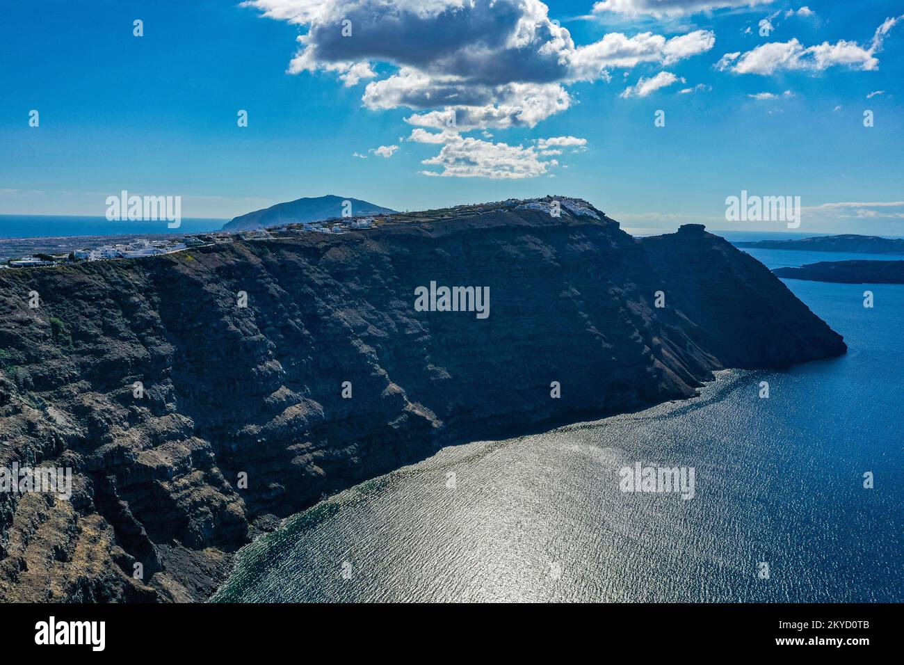 Panoramic view of the Santorini caldera, Santorini, Greece Stock Photo ...