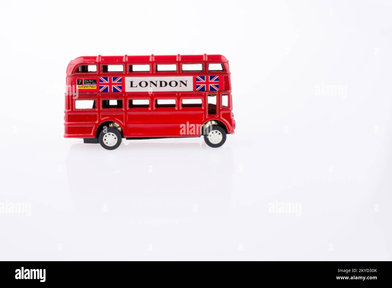 London Bus on a white background Stock Photo - Alamy