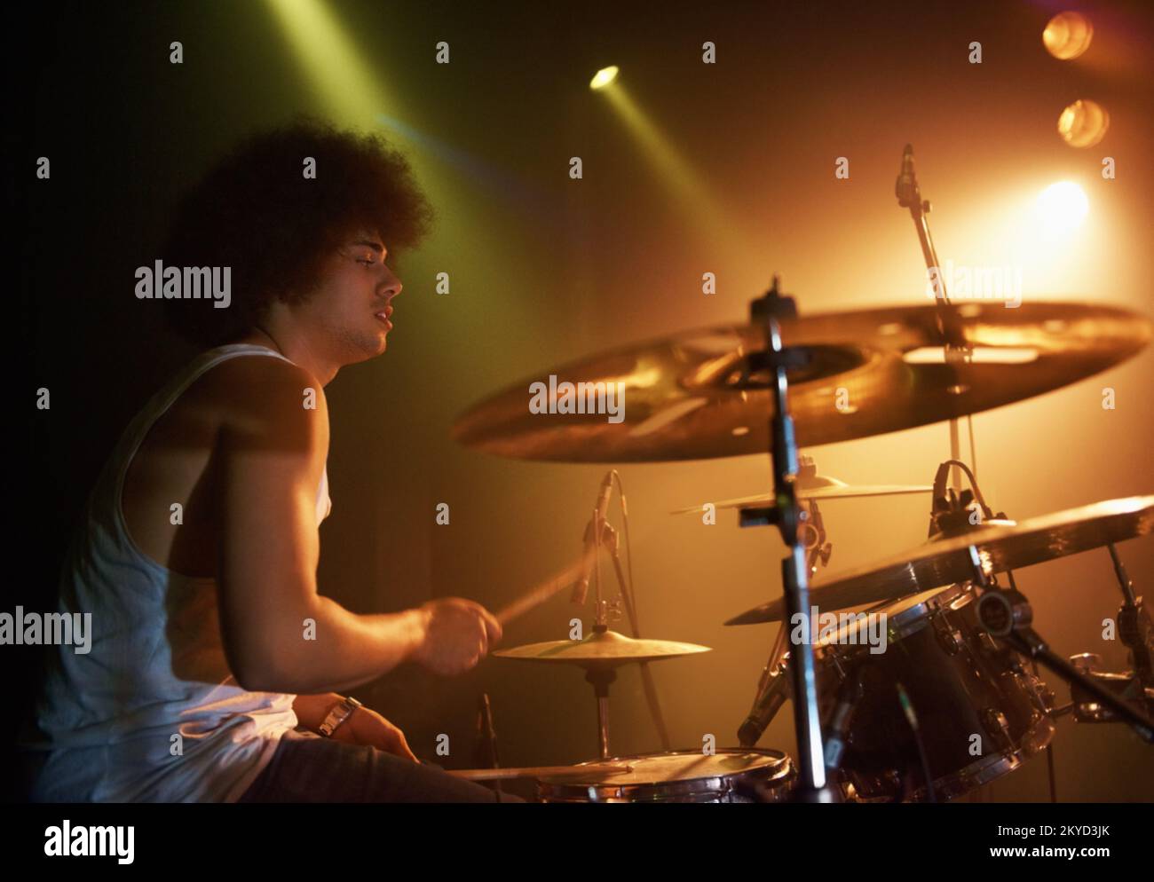 Drummer playing drums hi-res stock photography and images - Alamy