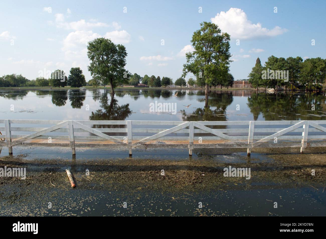 Floodwaters remain standing and stagnant three weeks after the flood ...