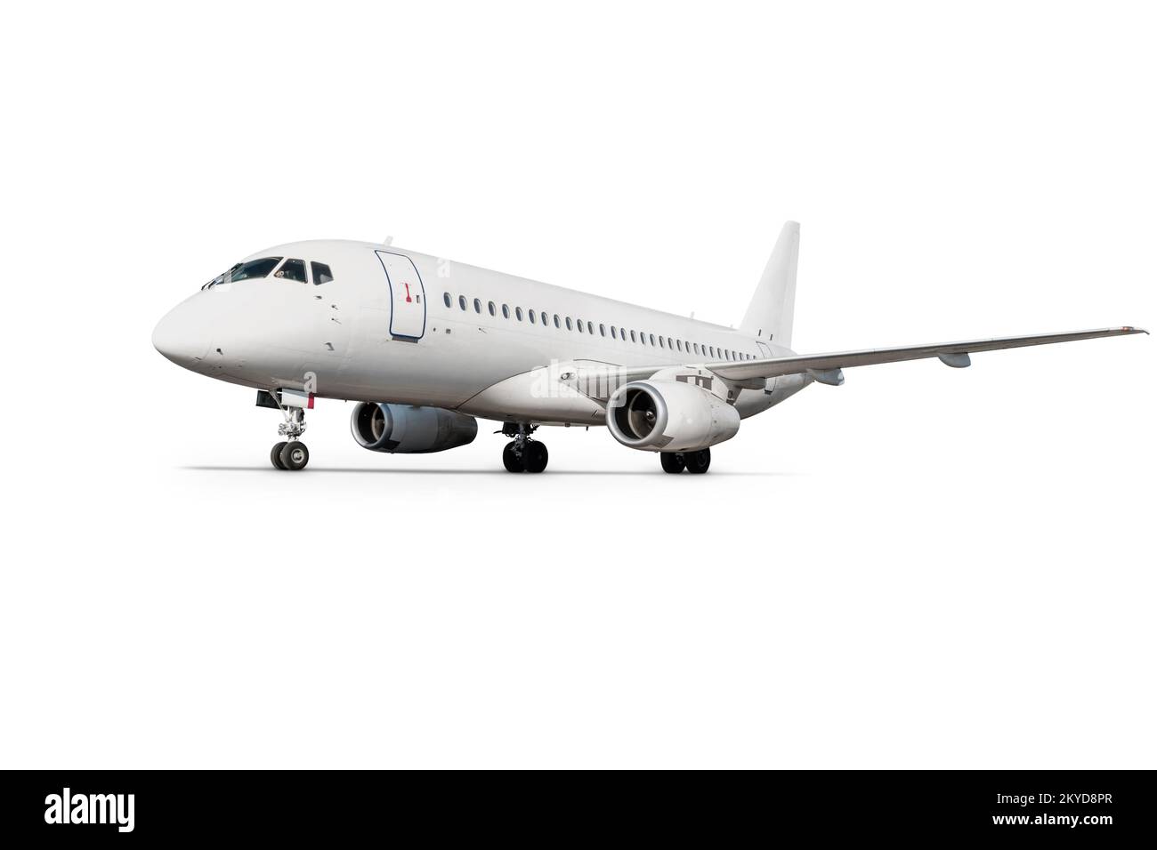 Passenger aircraft isolated on white background Stock Photo - Alamy