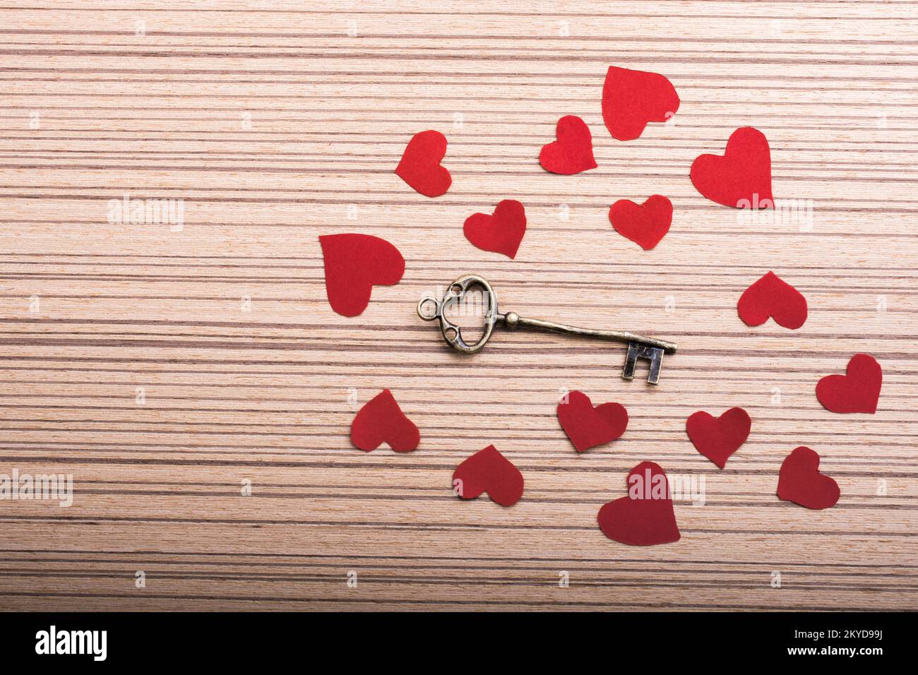 Key in heart shape icons as Love concept Stock Photo - Alamy