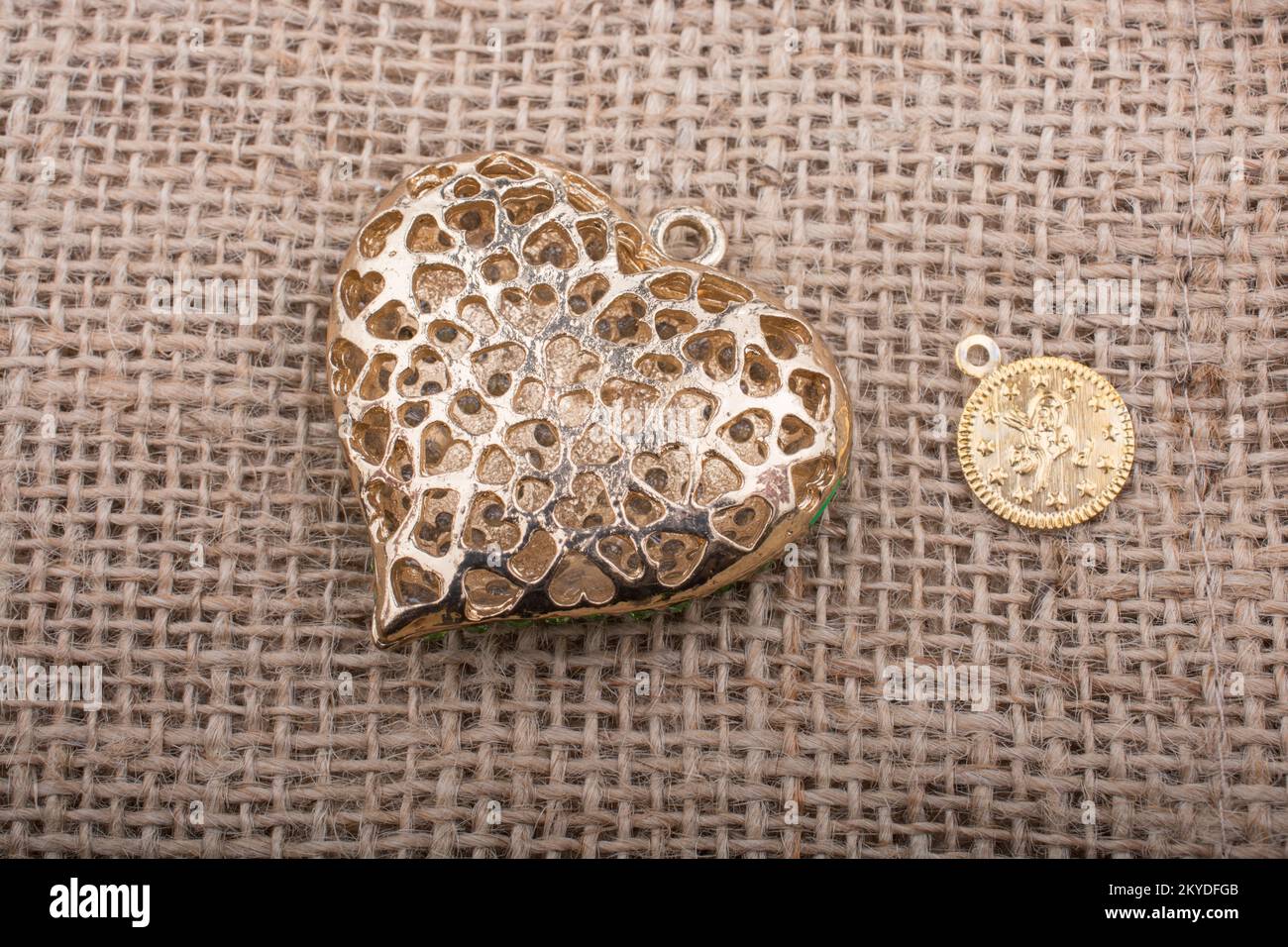 Colorful decorative objects in the shape of a heart Stock Photo - Alamy