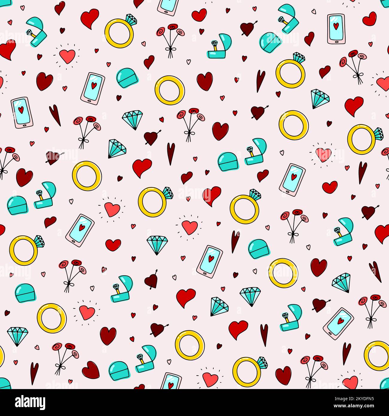 Pink rose diamond ring Stock Vector Images - Alamy