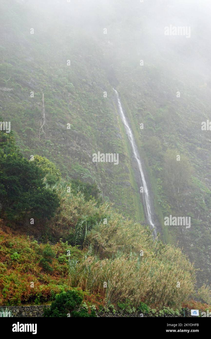 waterfall in the dusty mountains of madeira Stock Photo - Alamy