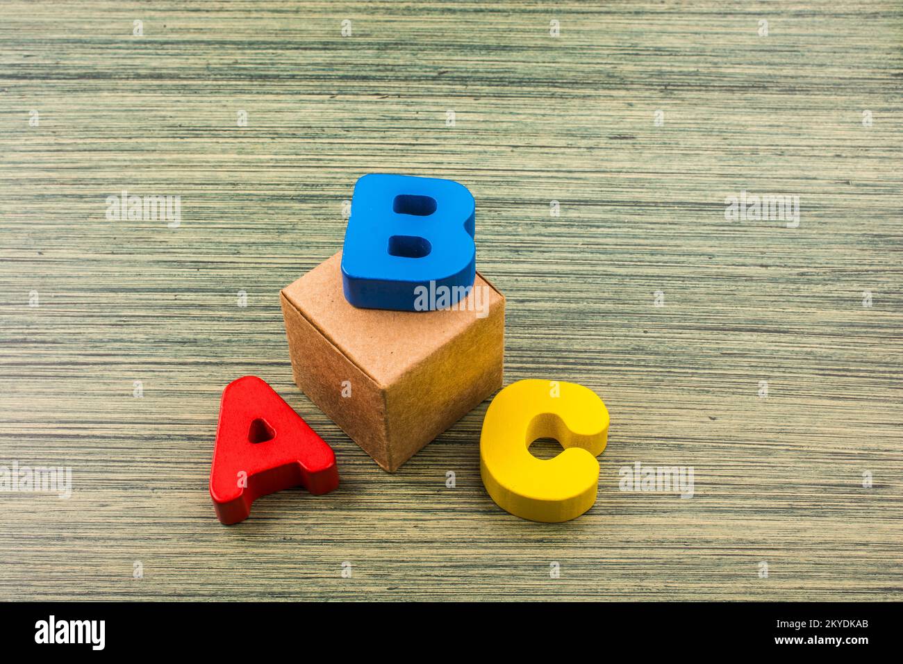 Colorful ABC Letters of Alphabet made of wood Stock Photo - Alamy