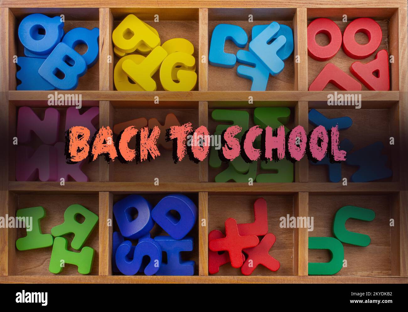 Back to school wording as education, teaching and learning concept ...