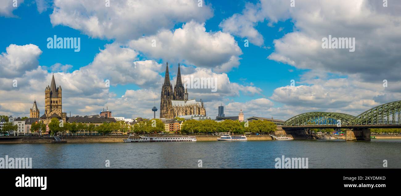City Hall, Gross St. Martin, Colonius TV Tower, Cologne Cathedral, Old ...