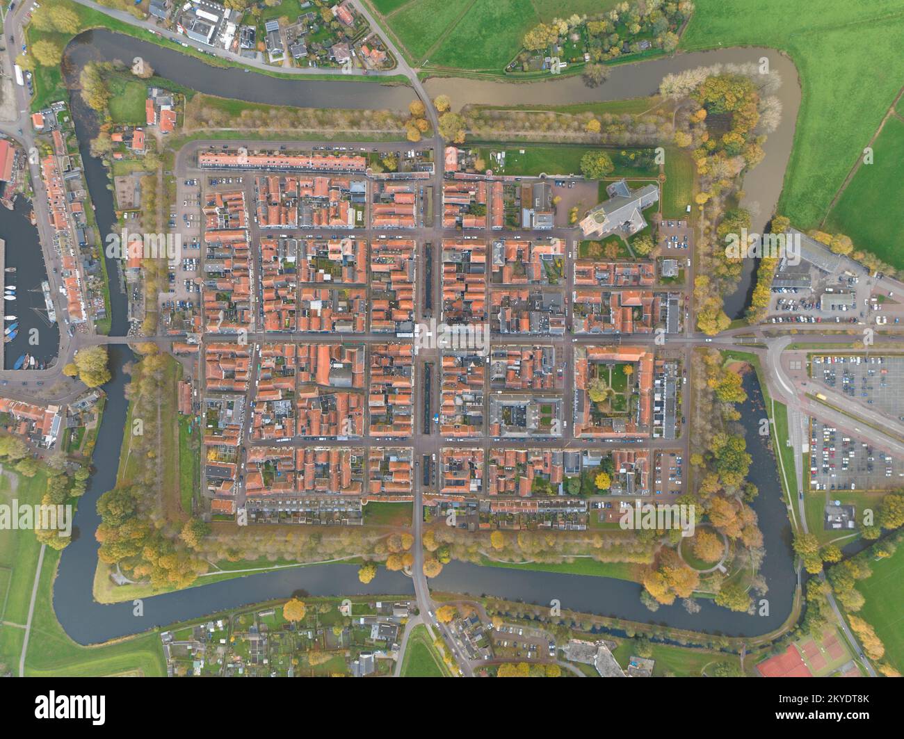 Fortified historic city center of Elburg in The Netherlands, Gelderland ...