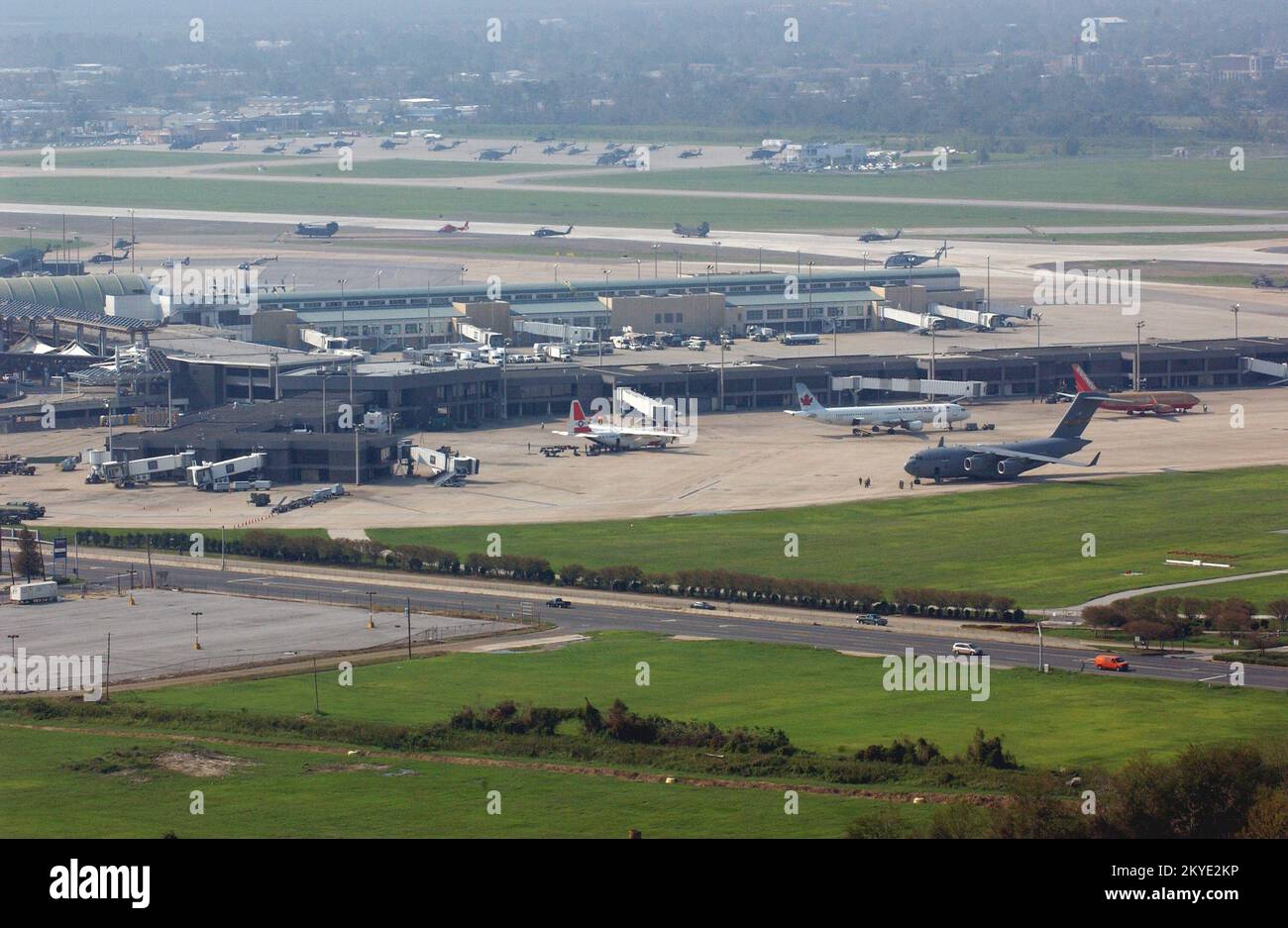 Hurricane Katrina, New Orleans, LA, September 2, 2005 -- The airport ...