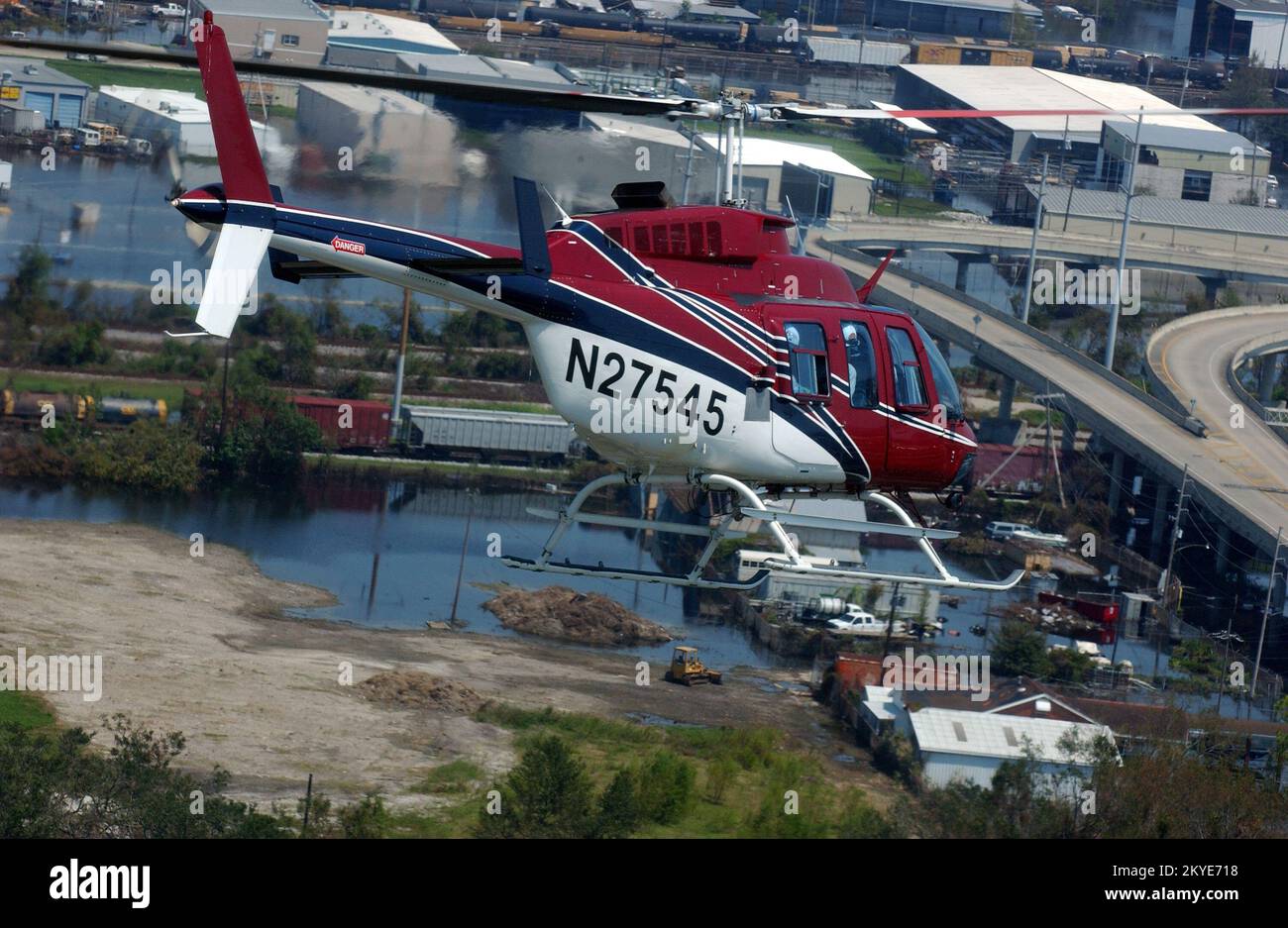 Hurricane Katrina, New Orleans, LA, September 4, 2005 -- A helicopter ...