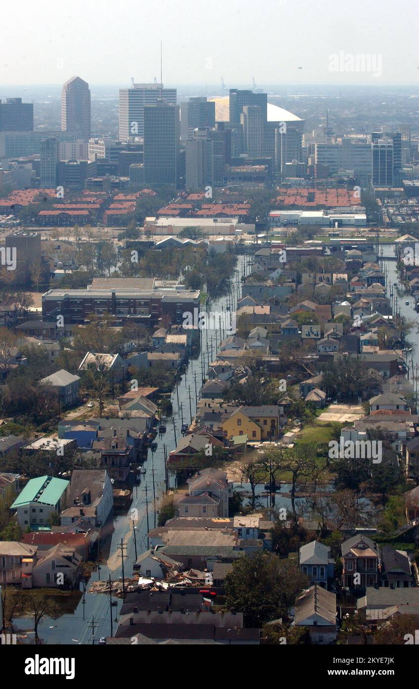 Hurricane Katrina, New Orleans, LA, September 4, 2005 -- Streets near ...