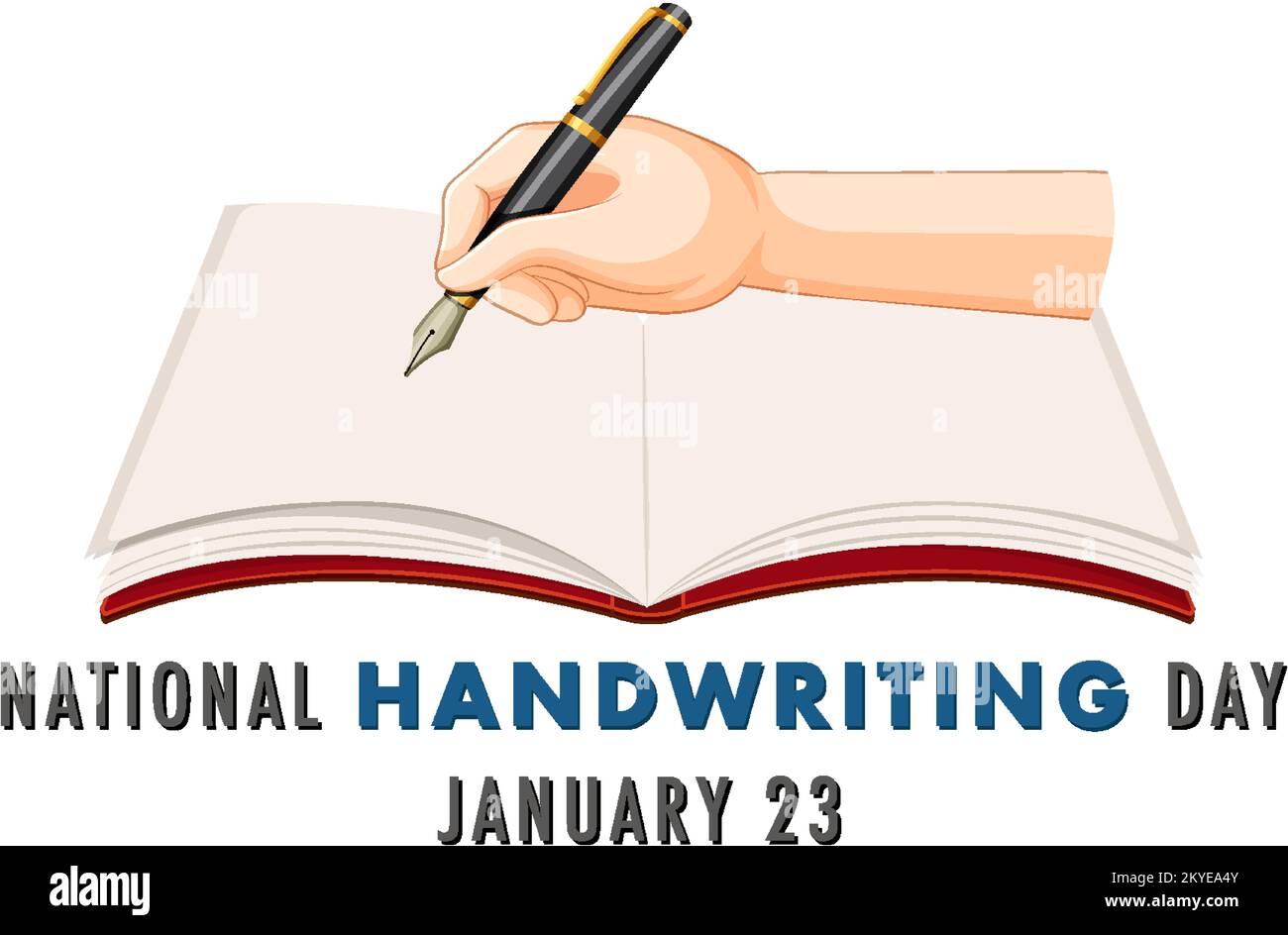 National Handwriting Day Banner Design illustration Stock Vector Image ...