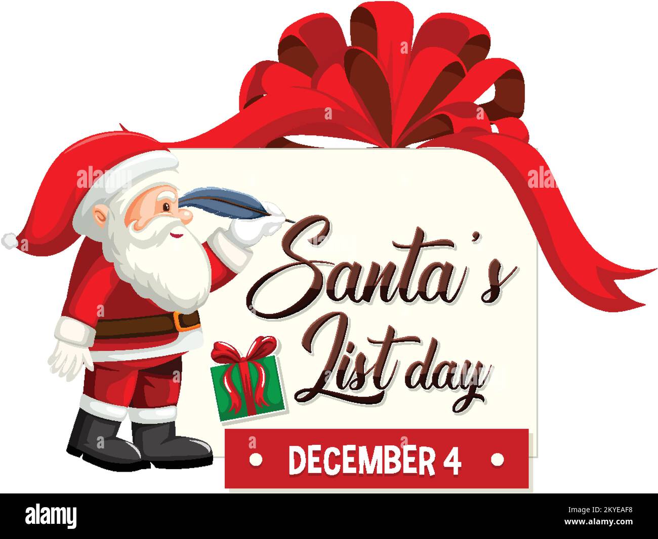 Happy Santa List Banner Design illustration Stock Vector Image & Art ...