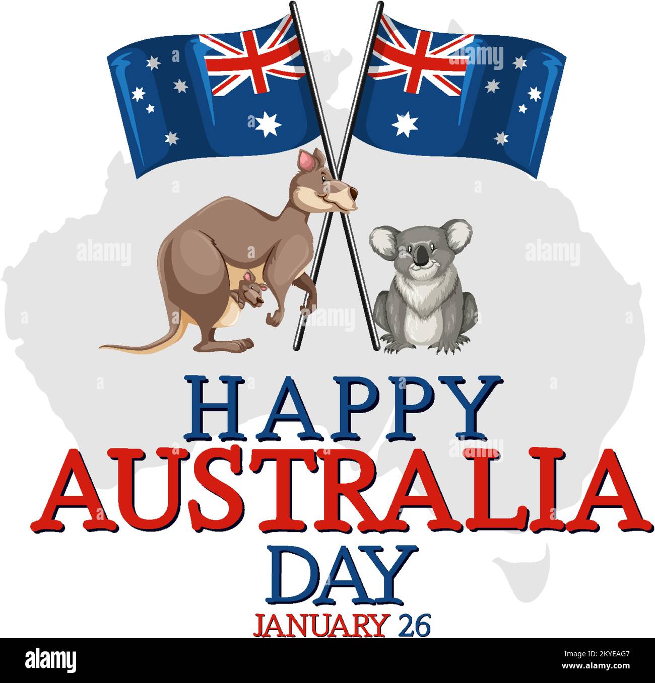 Happy Australia Day Banner Design illustration Stock Vector Image & Art ...