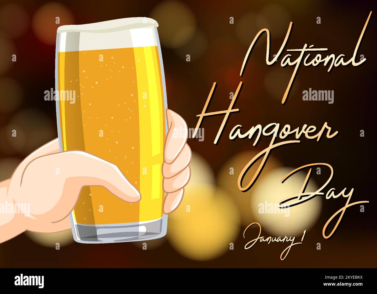 National Hangover Day Banner Design illustration Stock Vector Image ...