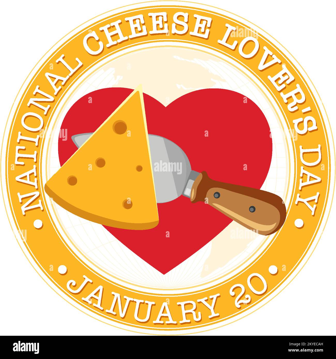 National cheese lovers day icon illustration Stock Vector Image & Art ...