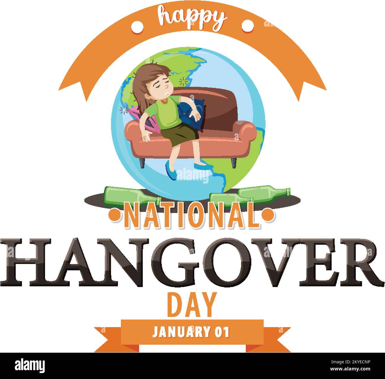 Happy National Hangover Day illustration Stock Vector Image & Art - Alamy