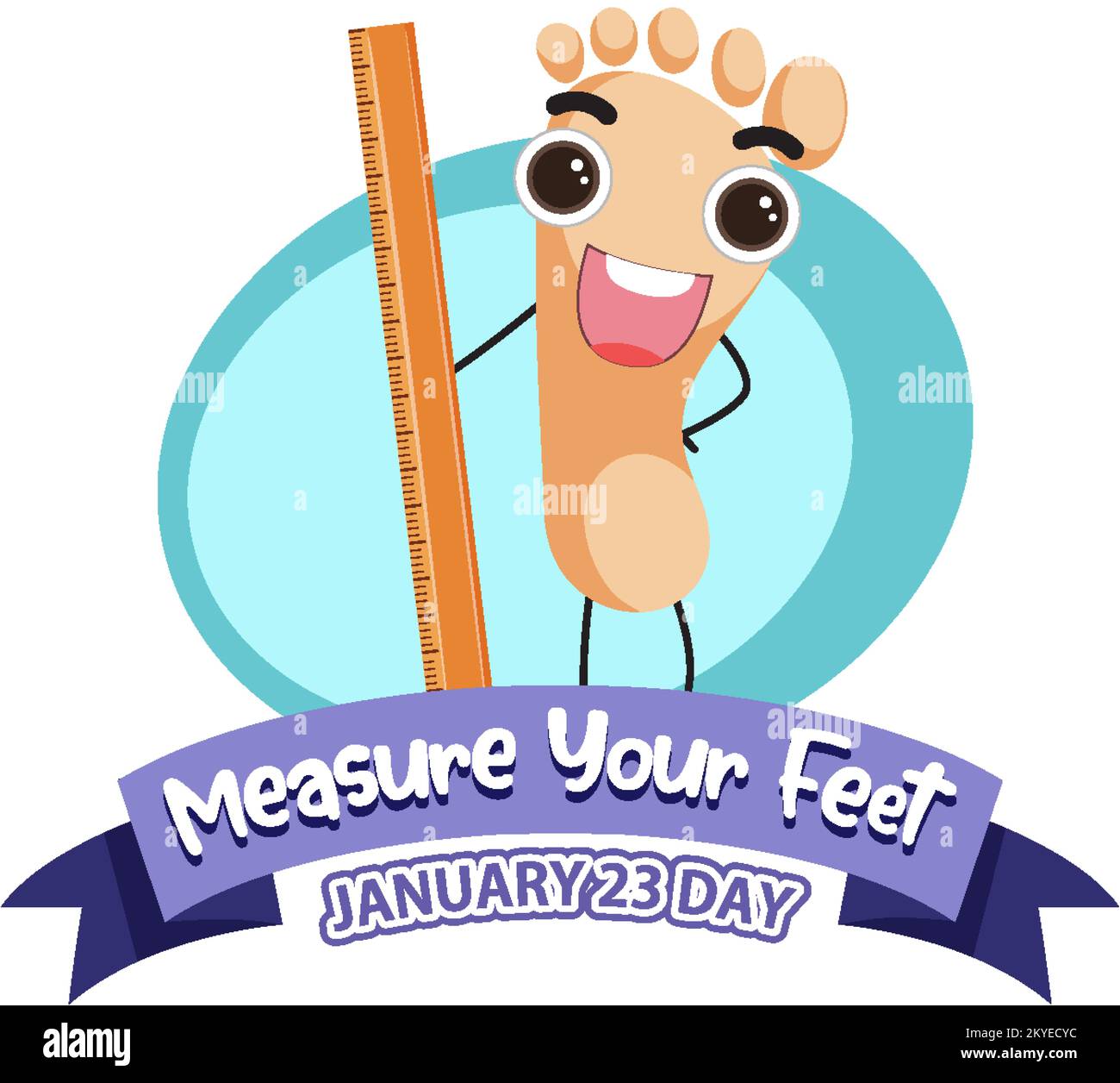 Measure your feet day banner design illustration Stock Vector Image ...