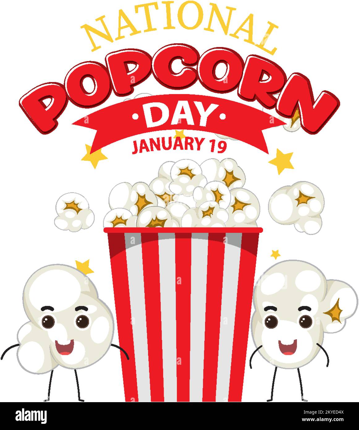 National Popcorn Day Banner Design illustration Stock Vector Image ...