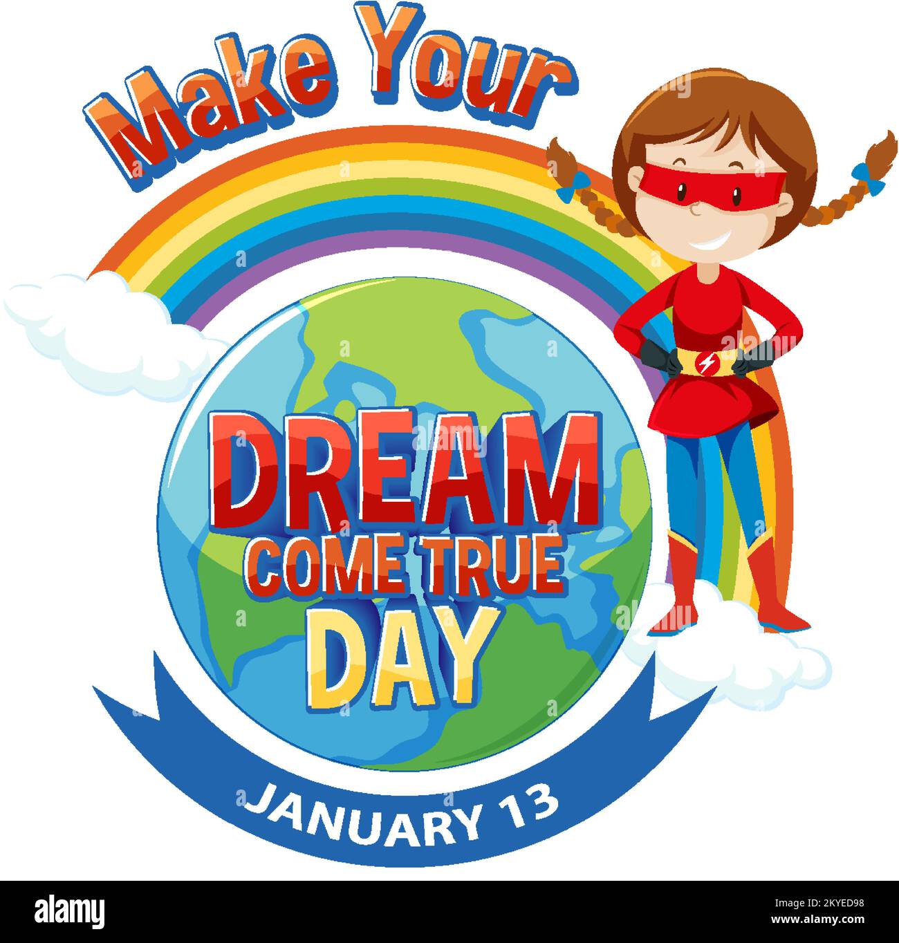 Make Your Dreams Come True Banner Design illustration Stock Vector ...