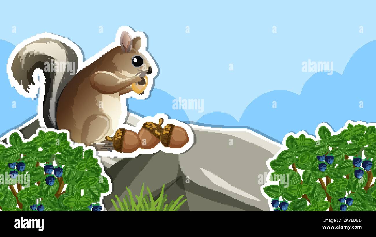 Thumbnail design with squirrel illustration Stock Vector Image & Art ...