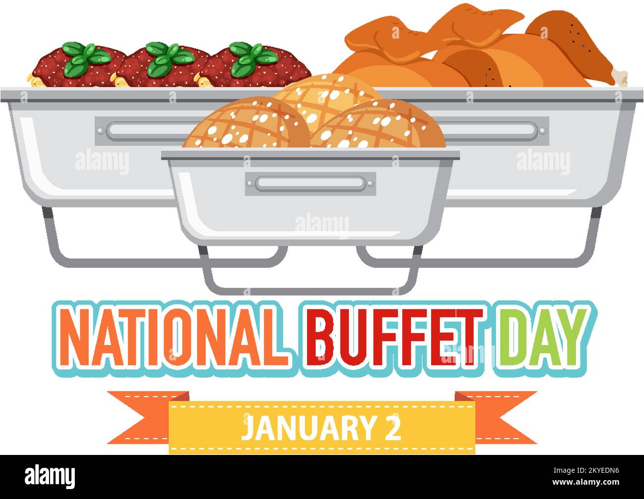 National Buffet Day Banner Design illustration Stock Vector Image & Art ...