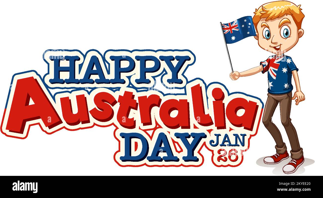 Happy Australia Day Banner Design illustration Stock Vector Image & Art ...