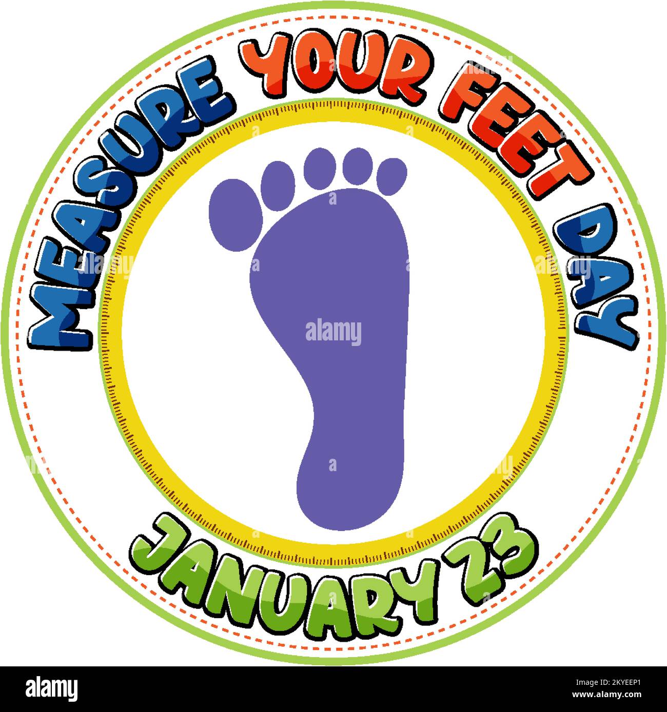 Measure your feet day banner design illustration Stock Vector Image ...