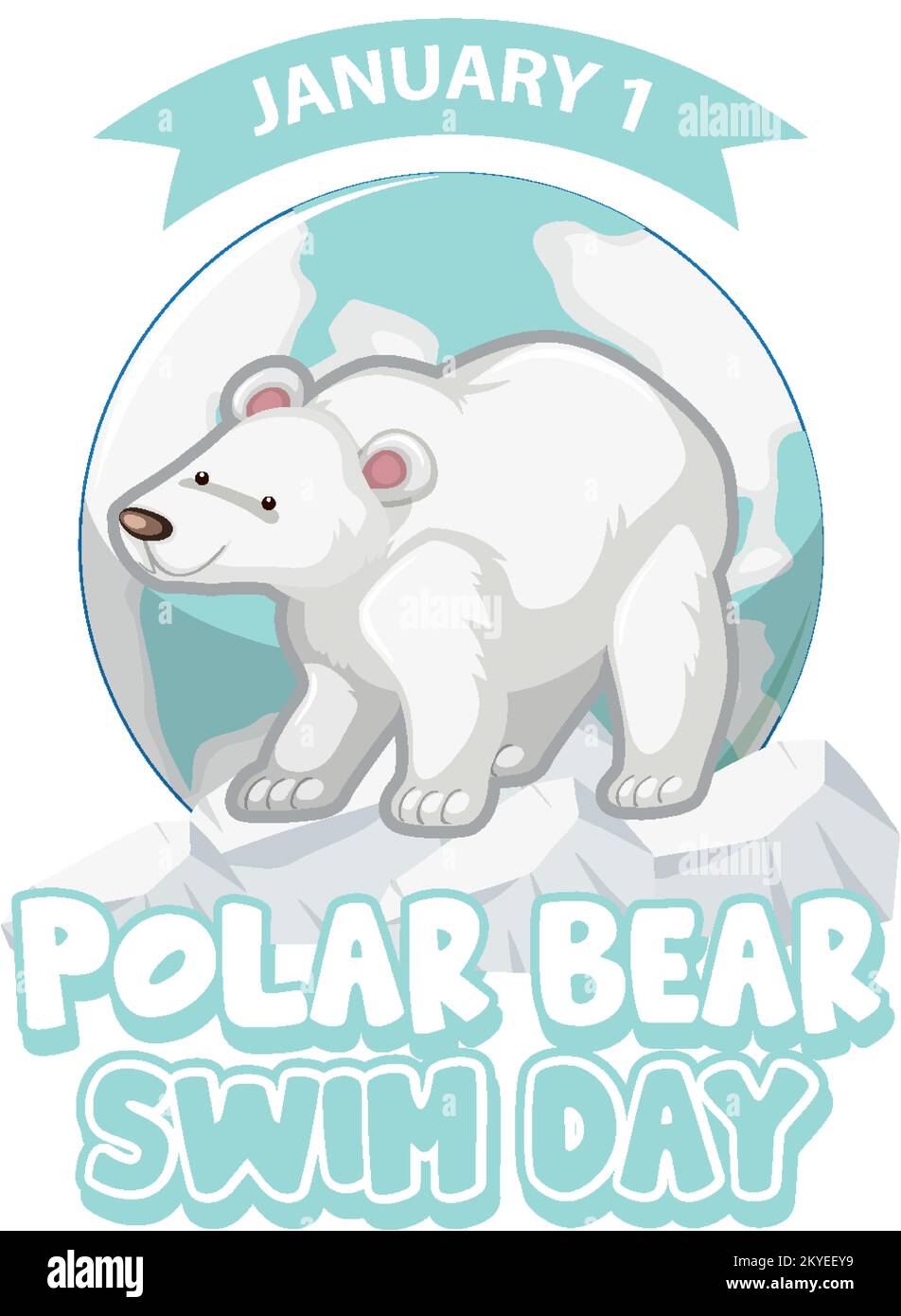 Polar Bear Plunge Day icon illustration Stock Vector Image & Art - Alamy