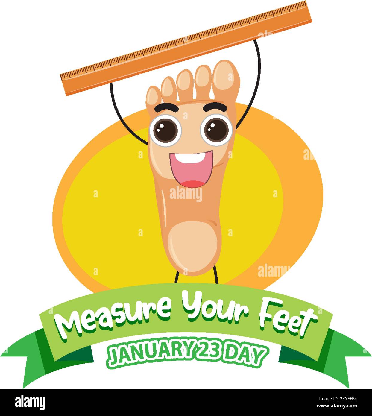 Measure your feet day banner design illustration Stock Vector Image ...