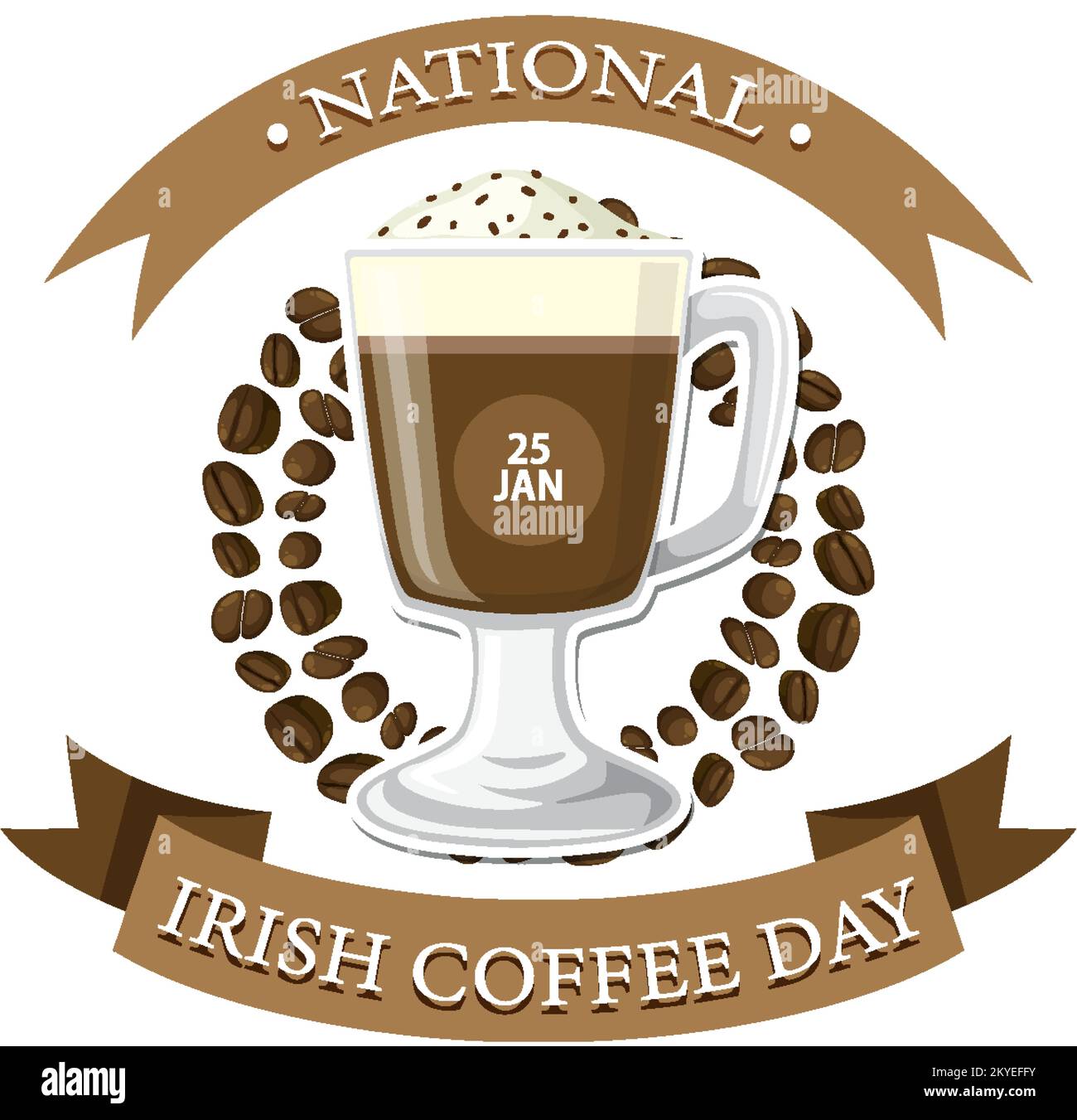 National Irish Coffee Day Banner Design illustration Stock Vector Image ...
