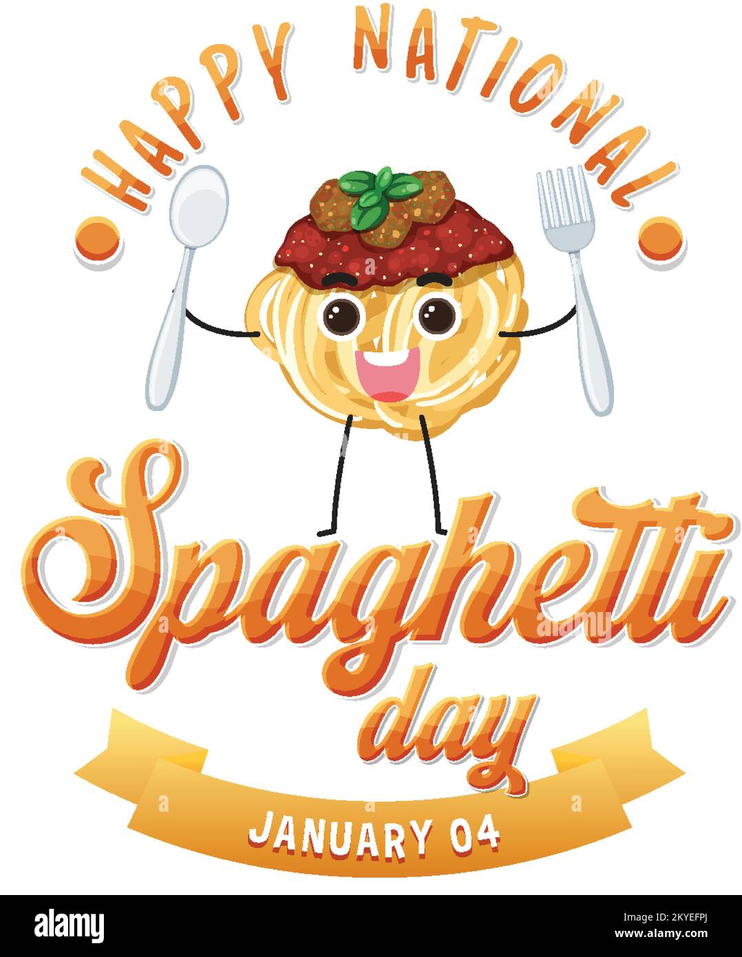 National Spaghetti Day Banner Design illustration Stock Vector Image ...