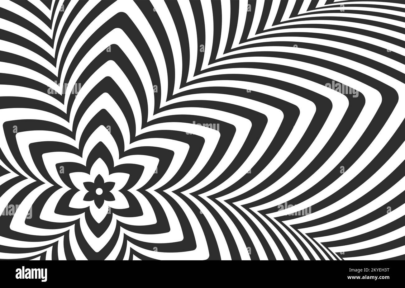Abstract wavy pattern. Optical illusion. Op art illustration Stock ...