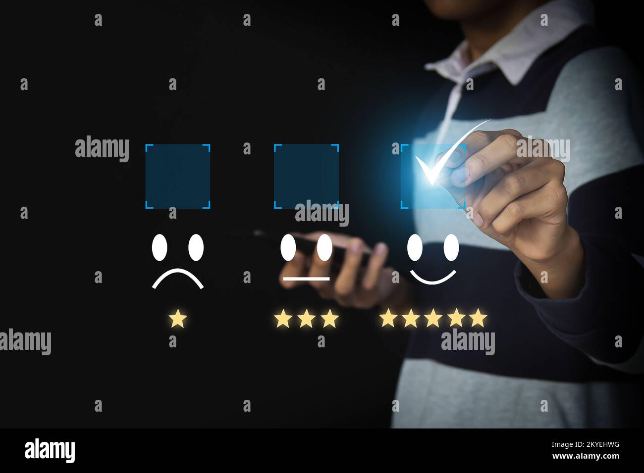 Customer feedback rating chalk hi-res stock photography and images - Alamy