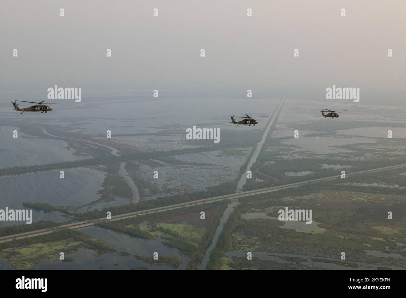 Hurricane Katrina, New Orleans LA., 9/19/2005 -- Three Air Force ...