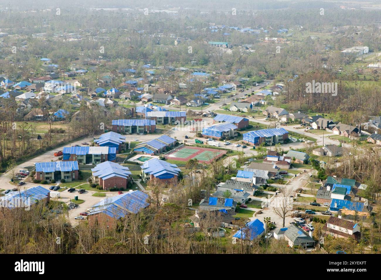 Hurricane Katrina, Gulfport, MS., 9/19/2005 -- Aerial view of damaged ...