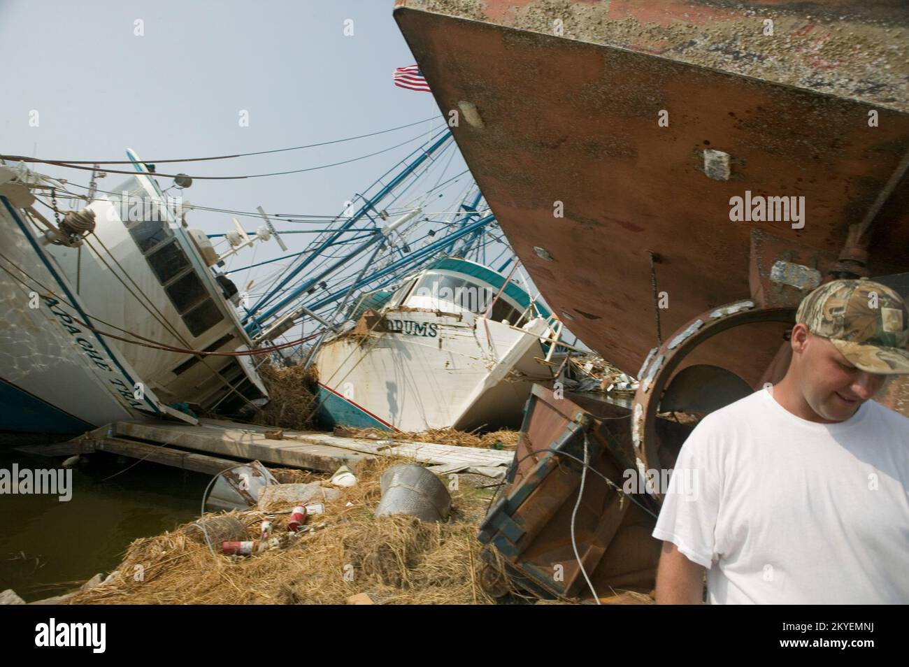 Hurricane Katrina, Plaquemines Parish, LA, 9/21/2005 -- Kevin Drury, a ...