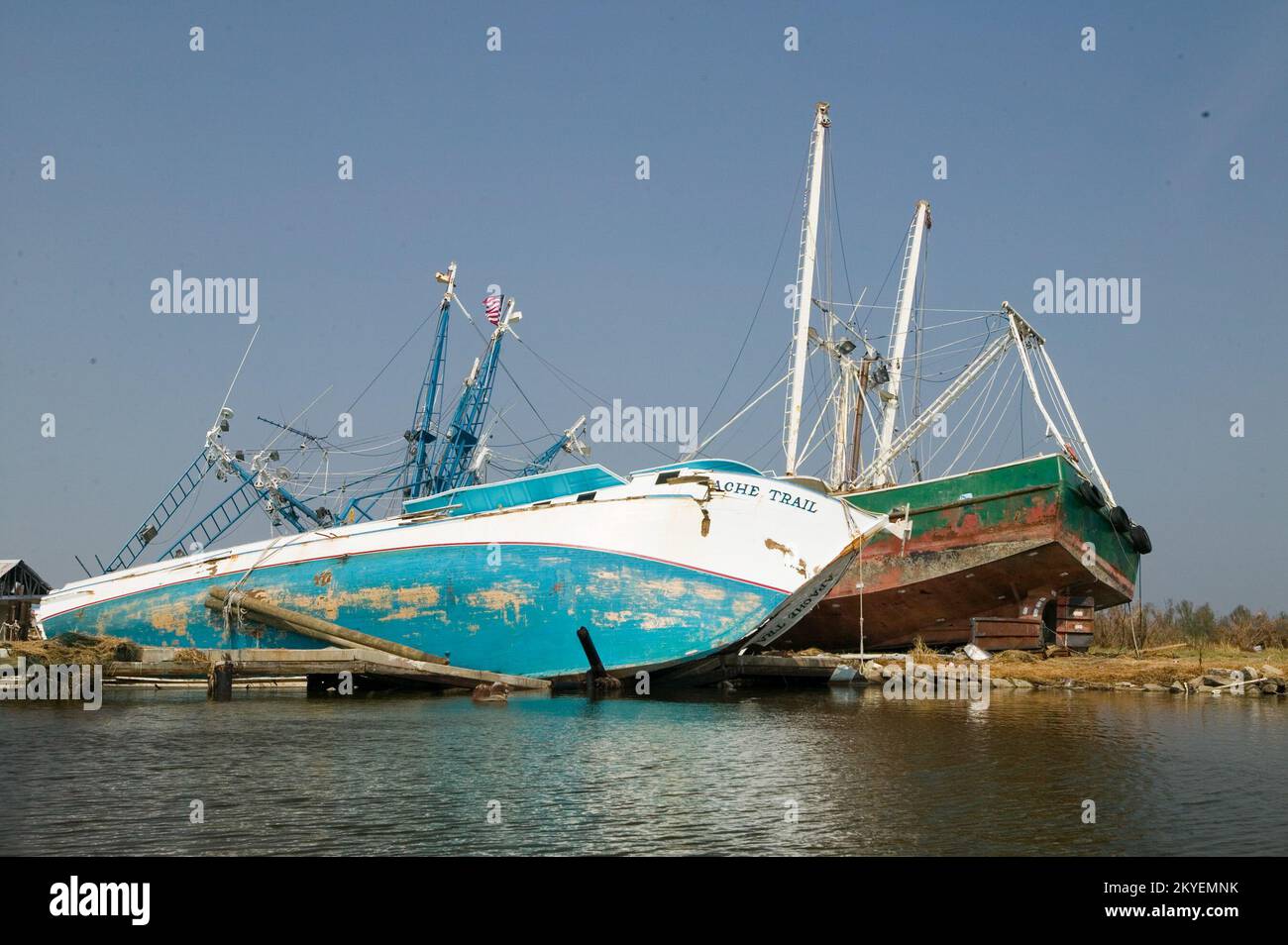 Hurricane Katrina, Plaquemines Parish, LA, 9/21/2005 -- Fishing boats ...