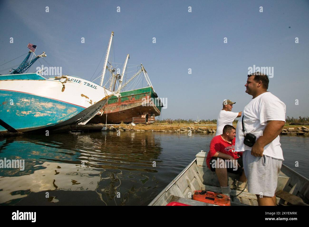 Hurricane Katrina, Plaquemines Parish, LA., 9/21/2005 -- Shrimp ...